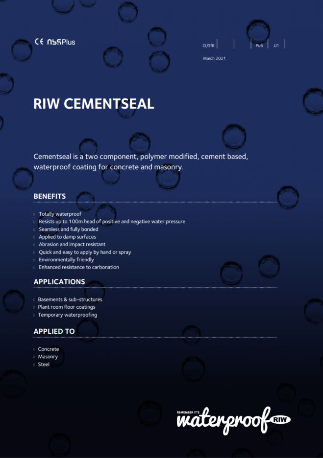 Data Sheets | Technical Downloads | RIW